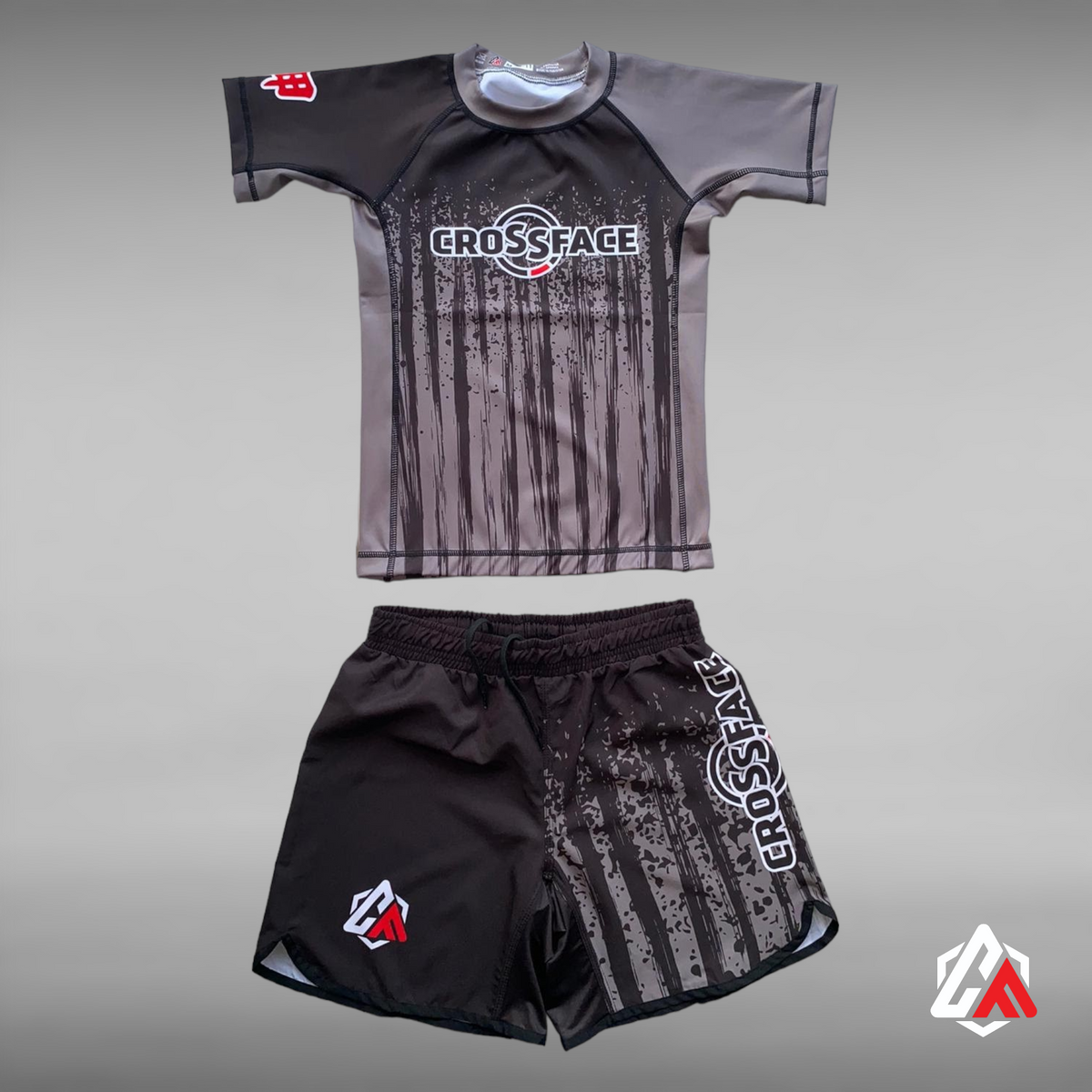 IBJJF Ranked NoGi Jiu Jitsu Rashguard Set - GREY/BLACK – CROSSFACE